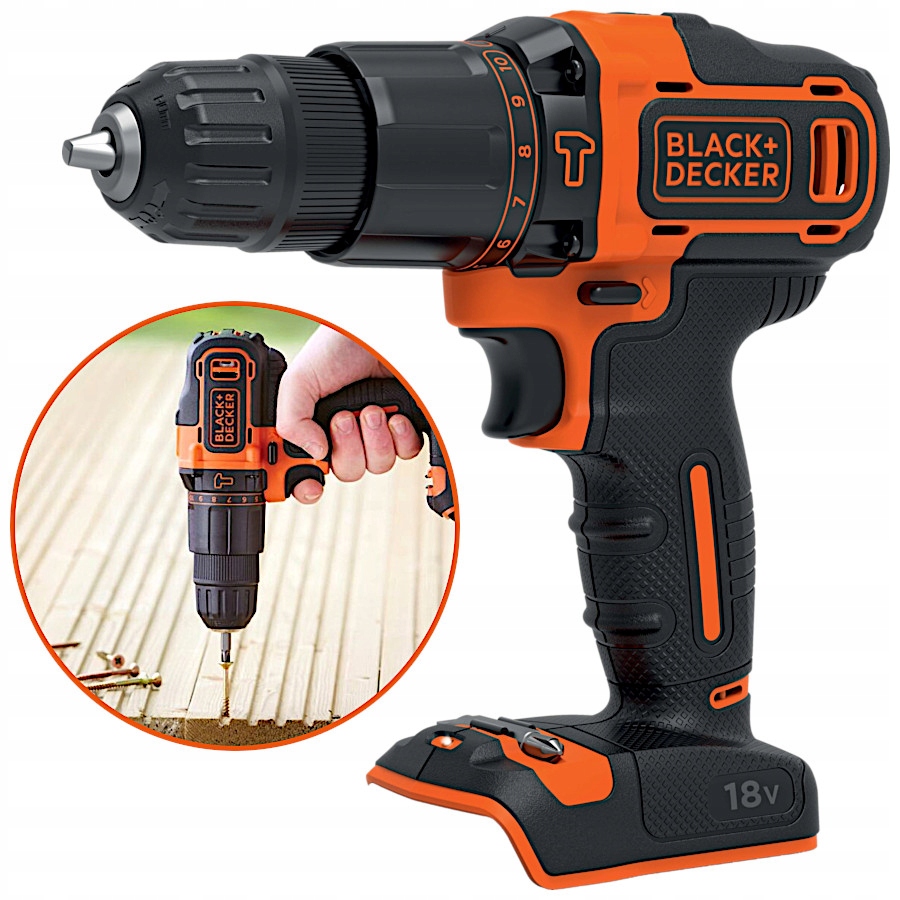 BLACK DECKER Wkrętarka akumulatorowa 18V BDCHD18N - 12848817363 ...