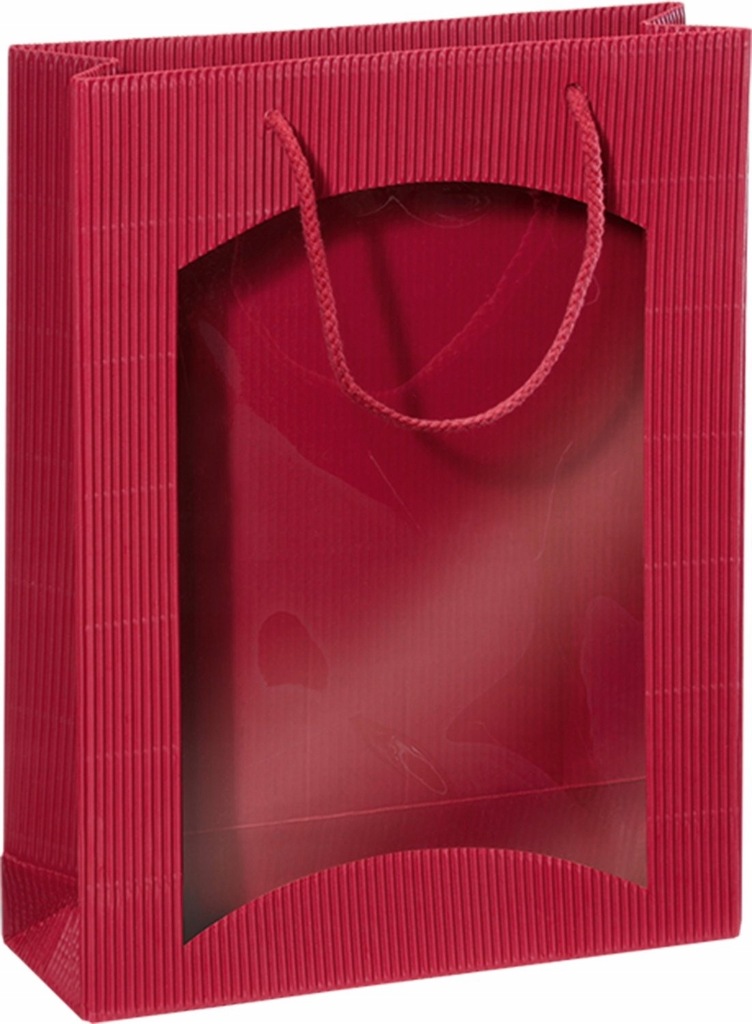 Torebka z okienkiem na prezenty 3xwino BORDO EKO - 12697696864 - oficjalne archiwum Allegro