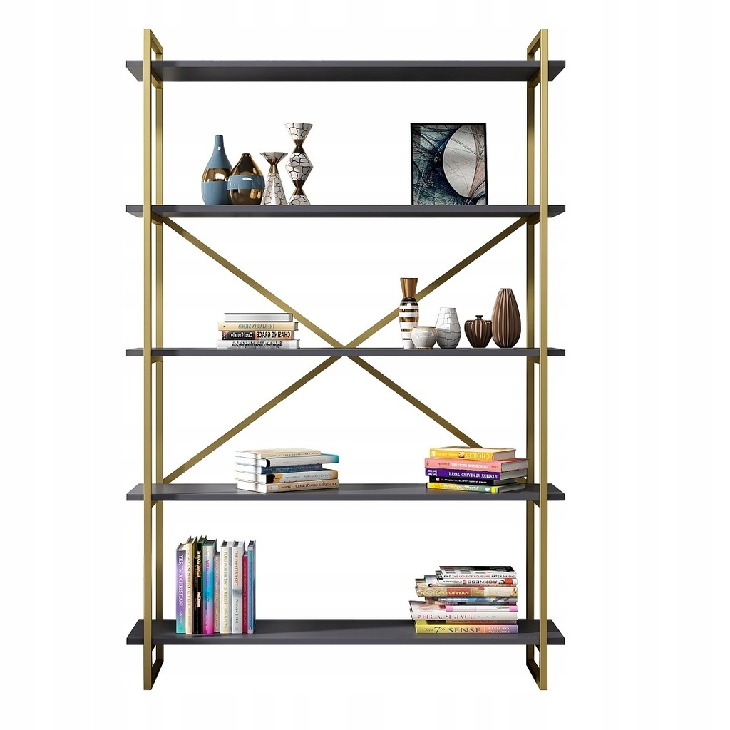 REGAŁ METALOWY NA KSIĄŻKI LOFT Złoty INDUSTRIALNY RUSTYKALNY 120 CM ... REGAŁ METALOWY NA KSIĄŻKI LOFT Złoty INDUSTRIALNY RUSTYKALNY 120 CM ...