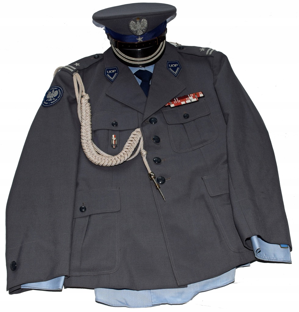 Mundur czapka kurtka zestaw major Urząd Ochrony Państwa bardzo rzadki ...