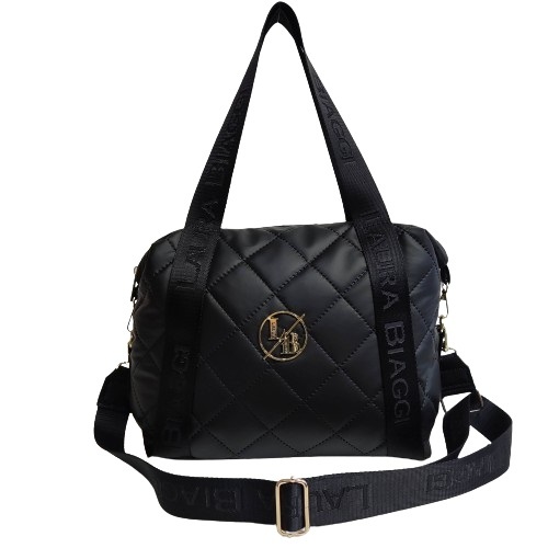 Torebka shopper Laura Biaggi czarna pikowana skóra ekologiczna - 15078959095 - oficjalne ...