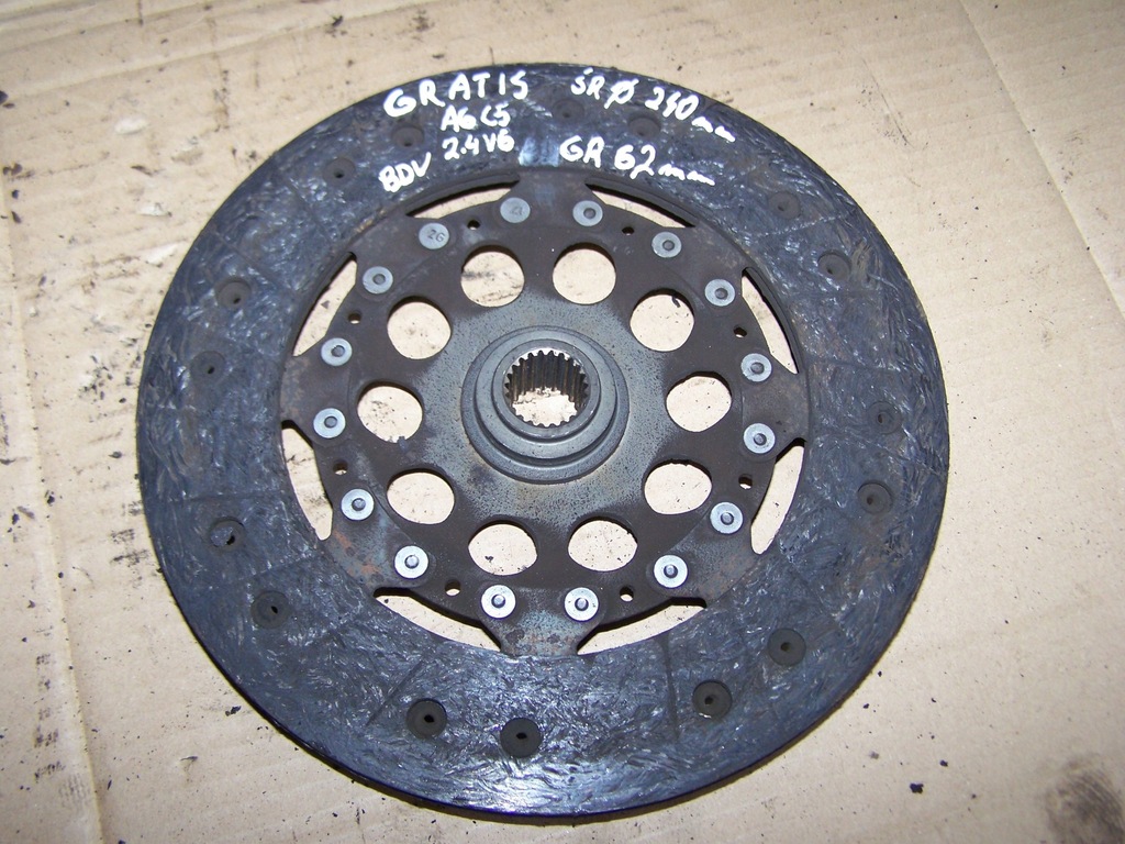 SPRZĘGŁO DOCISK TARCZA AUDI A6 C5 LIFT 2.4 V6 BDV - 6969662216 ...