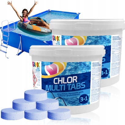 GAMIX Chlor 2x 3kg Multi tabs 3w1 tabletki ZESTAW - 12079663412 ...