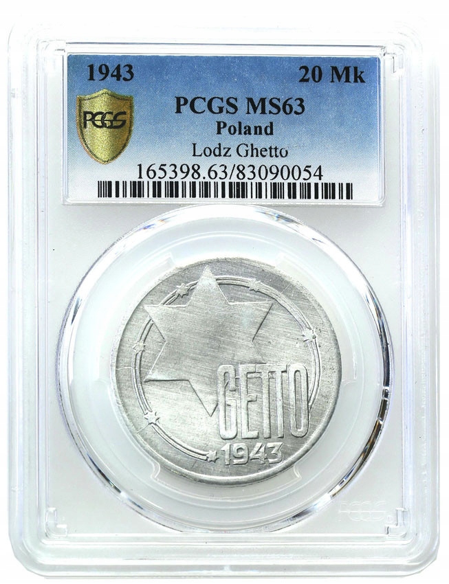 Litzmannstadt/ Getto Łódź. 20 marek 1943, aluminium PCGS MS63 (MAX) !!! - 14562322093 ...