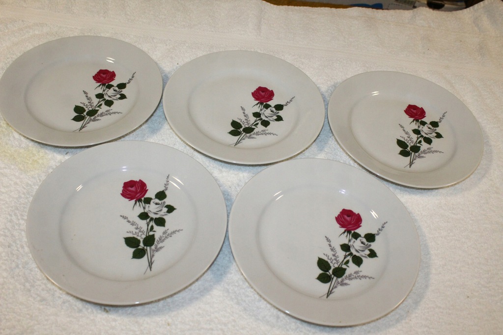 KOMPLET TALERZY PŁASKICH-KAHLA KONITZ 1964-68 - 13609669155 - oficjalne archiwum Allegro