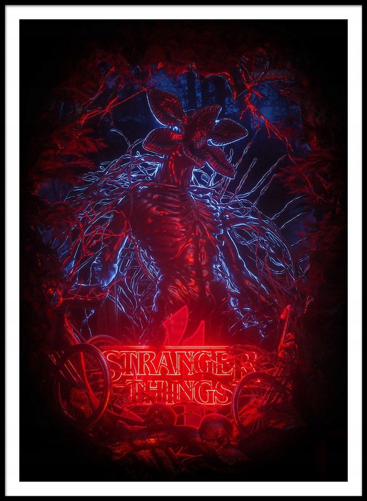 Plakat A4 grafika wzór STRANGER THINGS 01 - 12046094441 - oficjalne ...