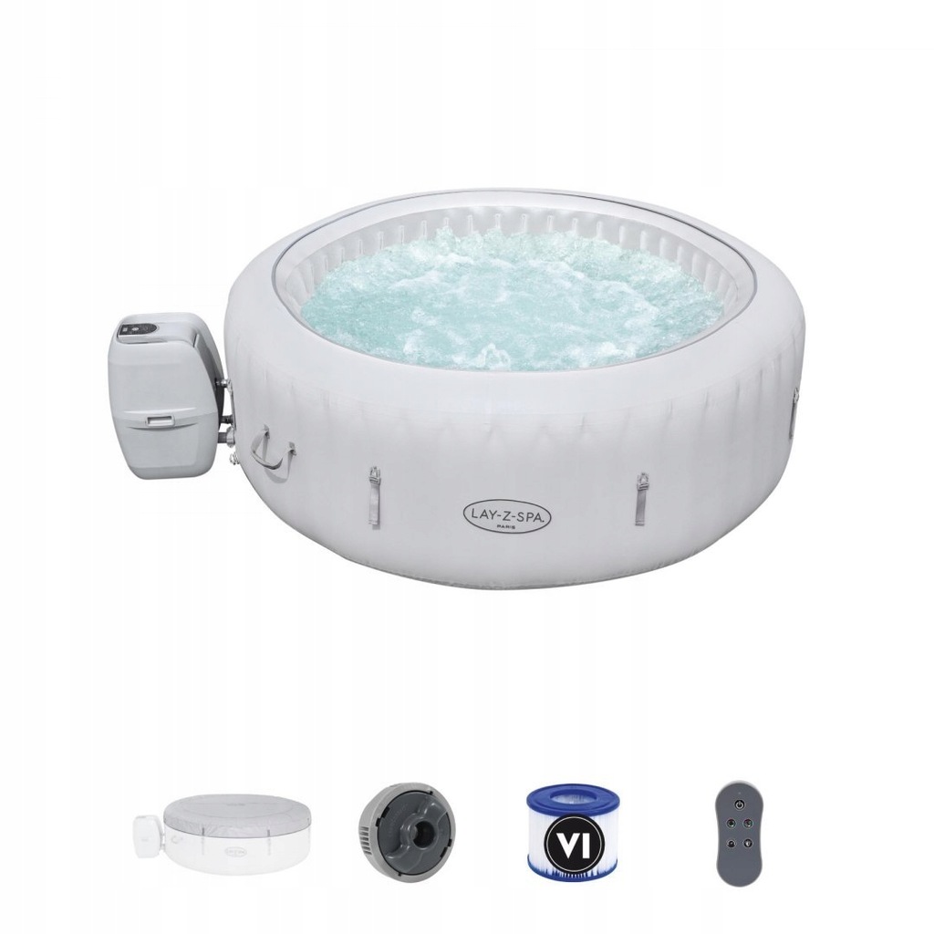Paris Lay-Z-Spa AirJet Pompowane Jacuzzi BESTWAY 6 - 13407605066 ...