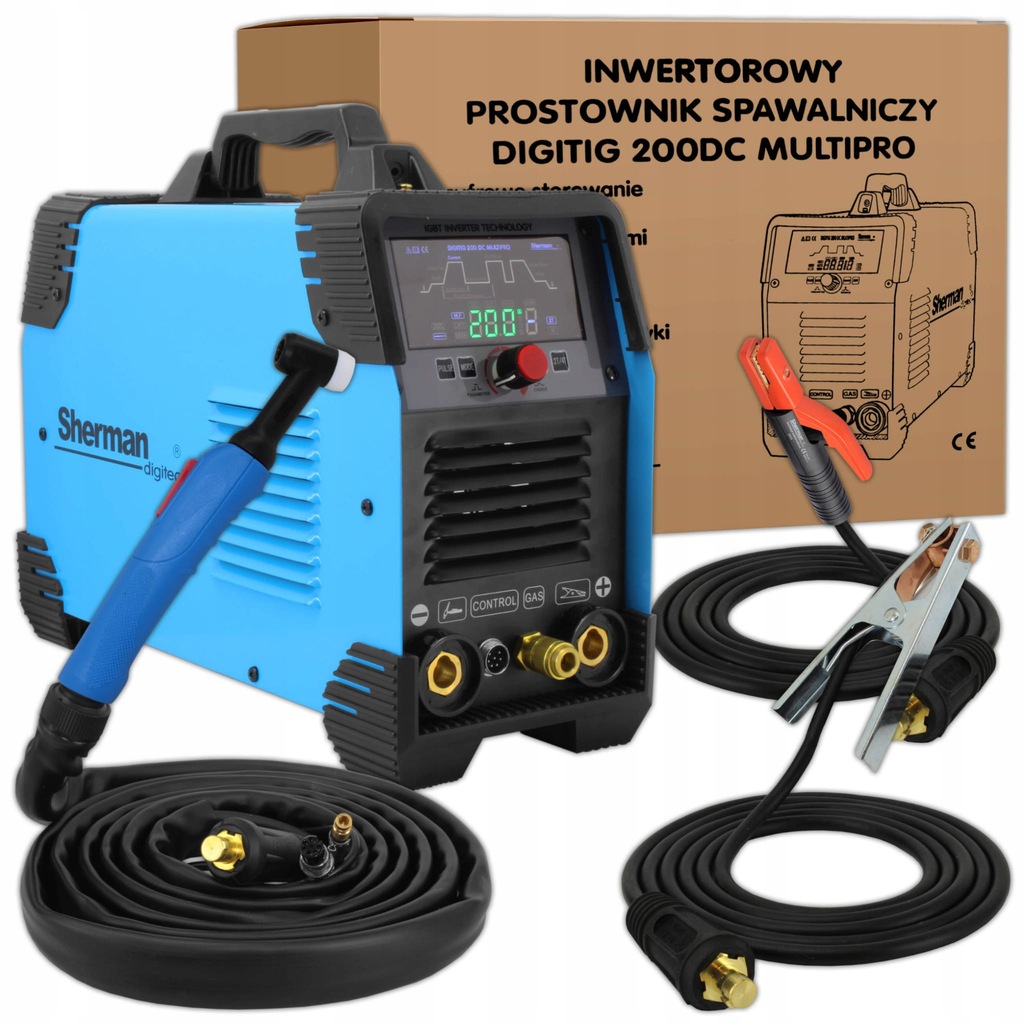 Spawarka inwertorowa Sherman TIG DC / MMA 200A 200DC Multipro HF - 15047076212 - oficjalne ...