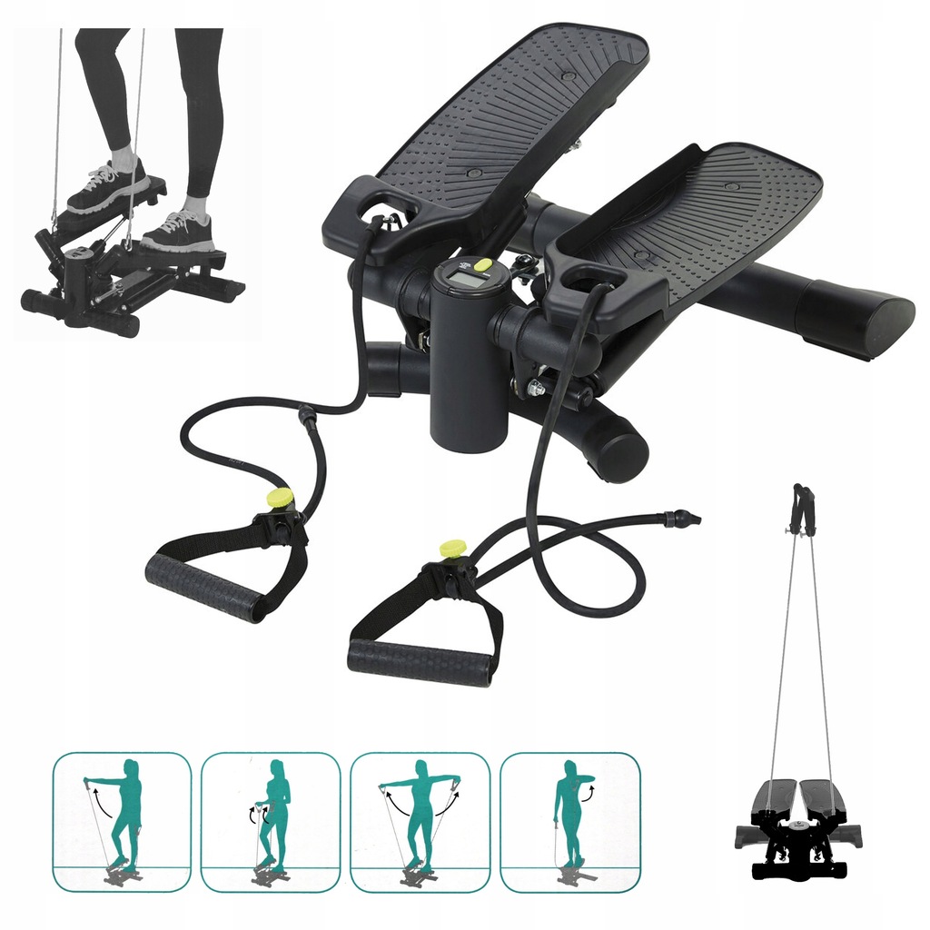 Swing STEPPER 2w1 skrętny prosty 100kg steper link - 12843582371 ...