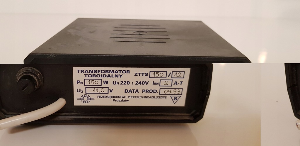 Transformator toroidalny ZTTS 150W 12V - 13334142307 - oficjalne archiwum Allegro