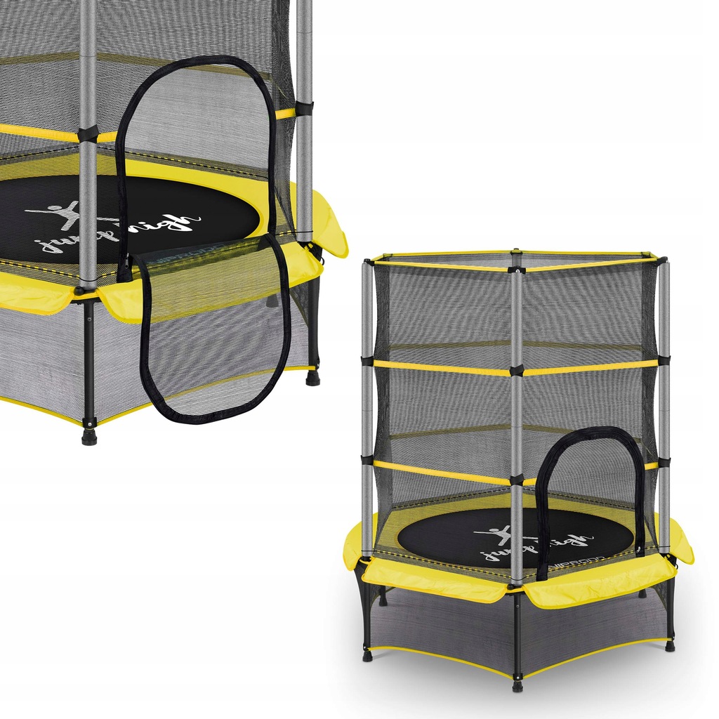 MINI TRAMPOLINA OGRODOWA DLA DZIECI Z SIATKĄ 125cm - 9342524045 ...