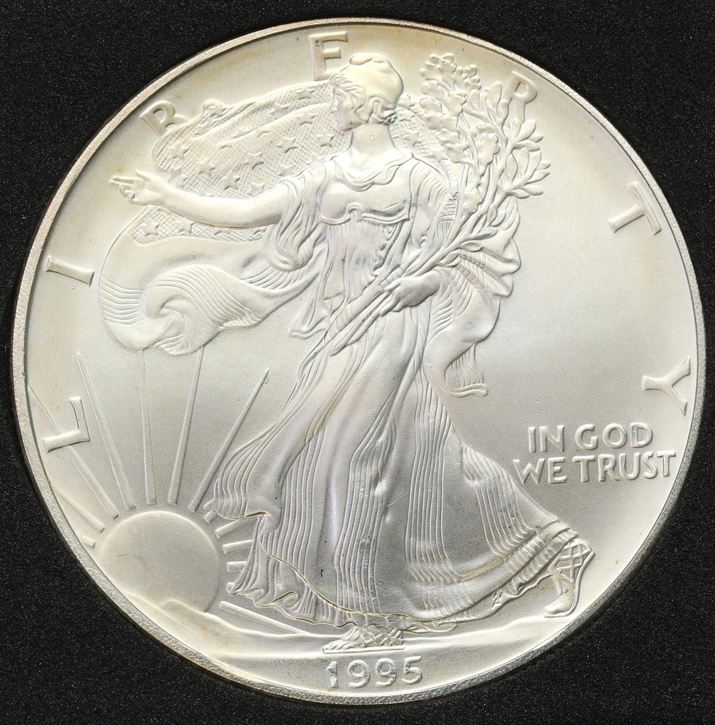 USA 1 dolar 1995 - UNCJA SREBRA - 12962355840 - oficjalne archiwum Allegro