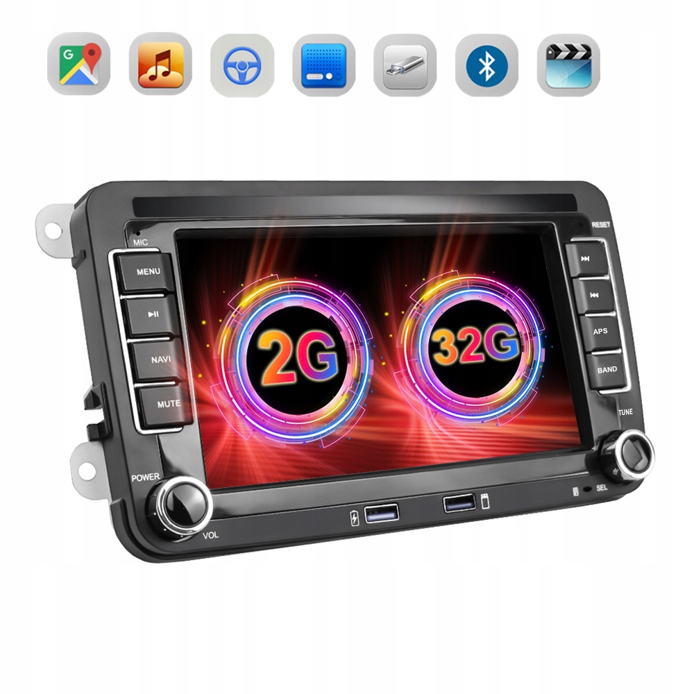 RADIO 2 DIN VW PASSAT B6 B7 GOLF 5 6 MK5 ANDROID - 15465758664 - oficjalne archiwum Allegro