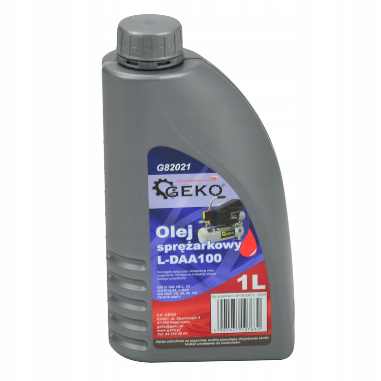OLEJ DO SPRĘŻAREK TŁOKOWYCH KOMPRESORA 1L GEKO - 10478478822 - oficjalne archiwum Allegro