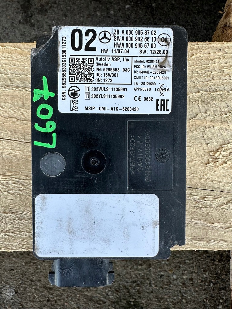 RADAR SENSOR PASA MERCEDES W222 W212 A0009058702 - 14310550114 ...