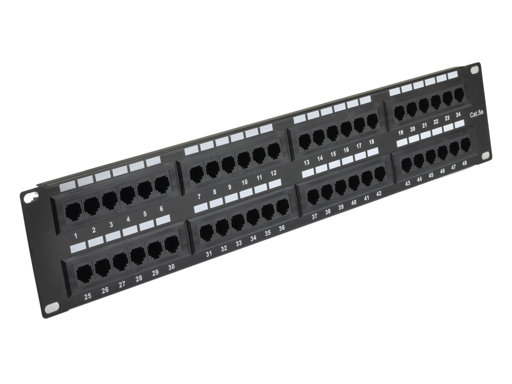 NEKU Patch panel patchpanel RACK 19'' 5e 48p UTP - 5720240903 - oficjalne archiwum Allegro