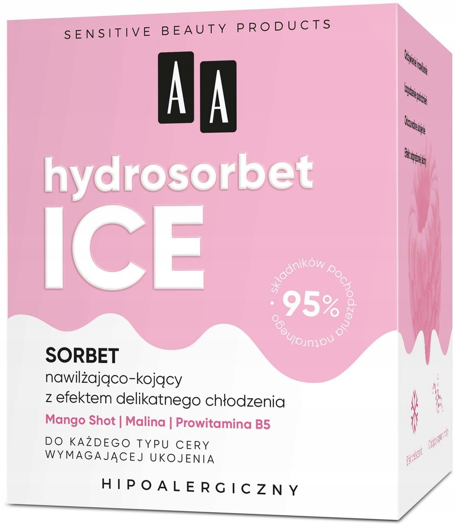 AA Hydrosorbet ICE Sorbet nawilżająco-kojący z efektem chłodzenia - 14375868758 - oficjalne ...