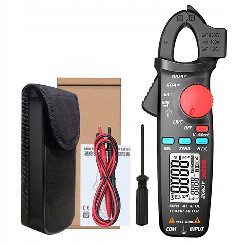 Digital Clamp Meter Multimeter Current Clamp /DC Voltage Resistance ...