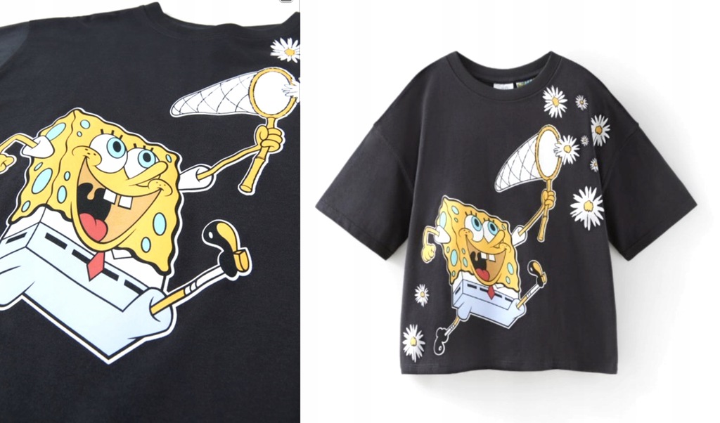 ZARA koszulka SpongeBob Kanciastoporty - 12498189547 - oficjalne ...