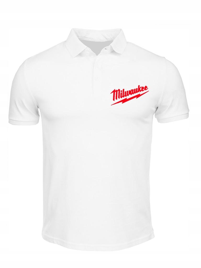 POLÓWKA MILWAUKEE KOSZULKA POLO MĘSKA BIAŁY XXL - 12335956445 ...
