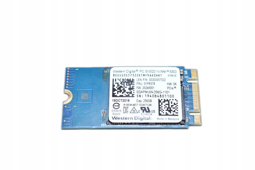 DYSK SSD M.2 WD SN520 256GB NVME PCIe 2242 - 13715539303 - oficjalne archiwum Allegro