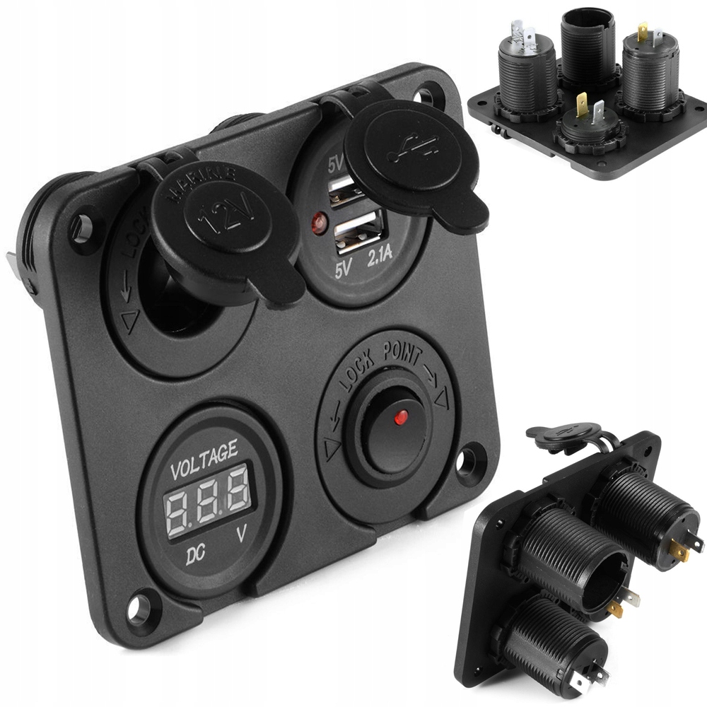 GNIAZDO ZAPALNICZKI ŁADOWARKA 4w1 12V-24V - 11562769999 - oficjalne archiwum Allegro