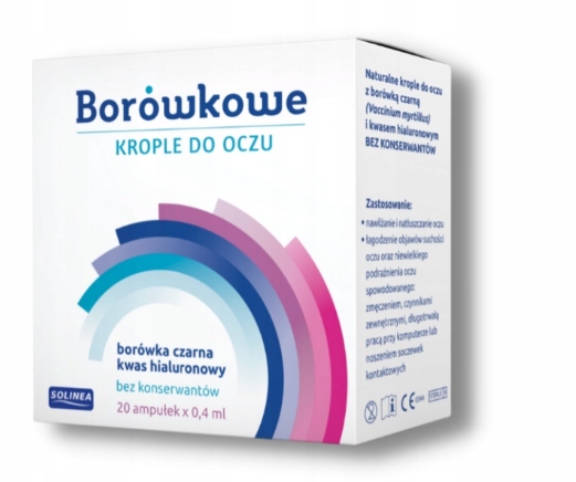 BORÓWKOWE - KROPLE DO OCZU 20 x 0,4ml NAWILŻAJĄCE - 12308648714 ...