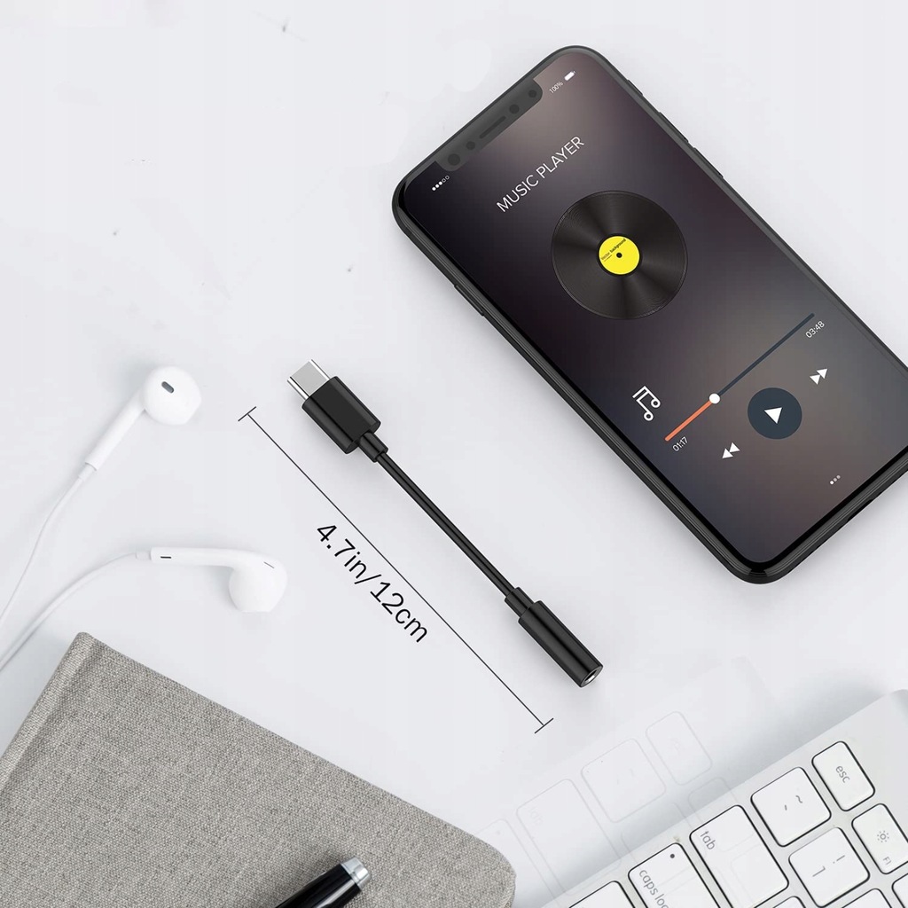 ADAPTER PRZEJŚCIÓWKA DO SAMSUNGA USB C - MINI JACK - 11832348933 ...