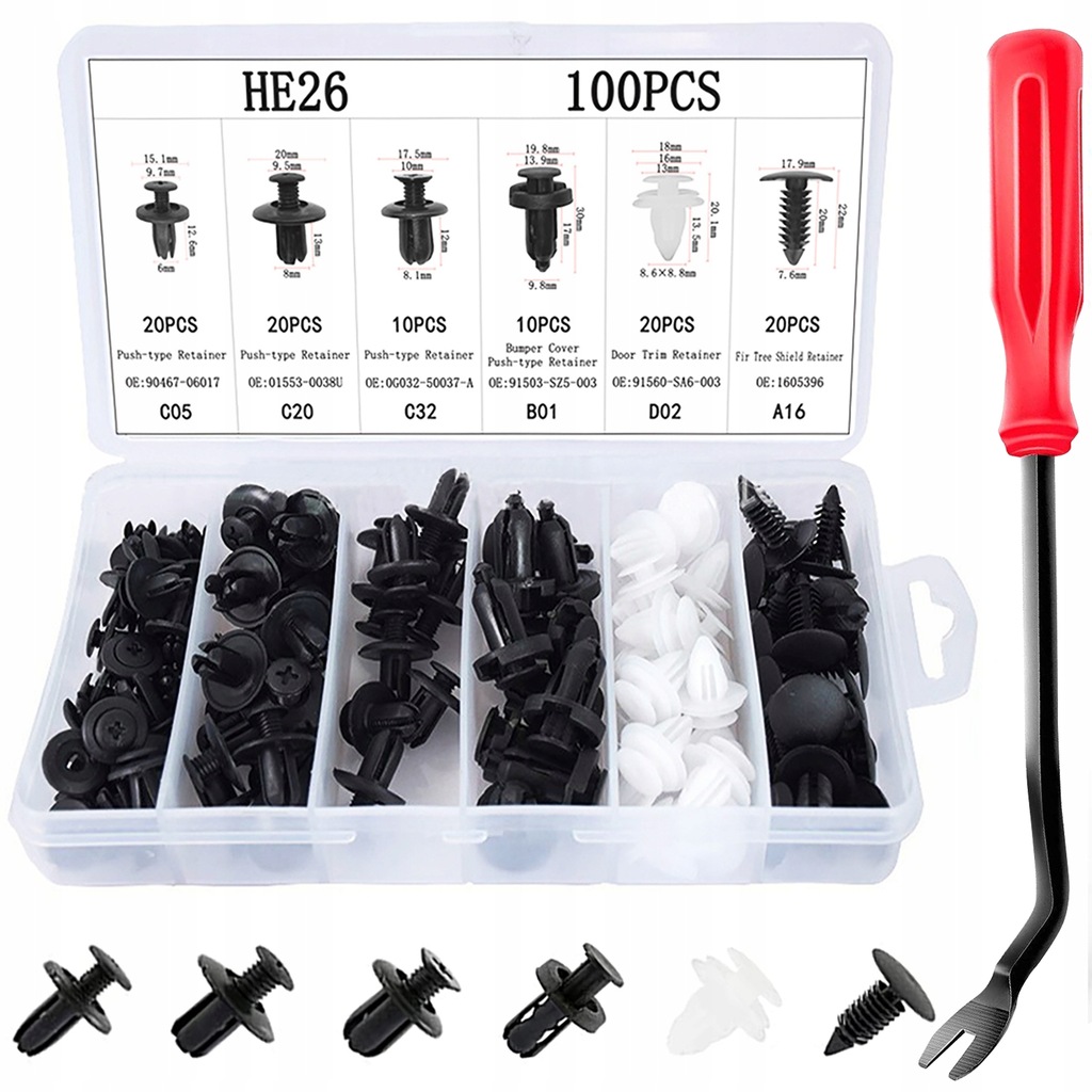 Spinki Kołki Klipsy SAMOCHODOWE Do Auta Tapicerki - 13911751183 ...