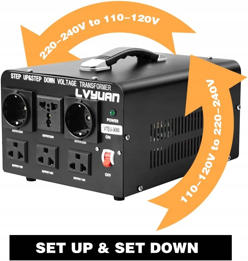 Konwerter przetwornica napięcia 230V - 110V LVYUAN - 12593288599 - oficjalne archiwum Allegro