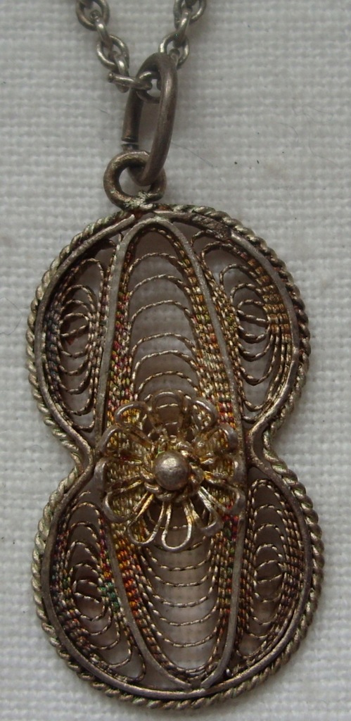 FILIGRANOWY PRZEPIĘKNY WISIOREK.STARE SREBRO.BCM - 12627693655 ...