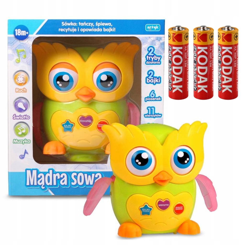 EDUKACYJNA MĄDRA SOWA ŚPIEWA OPOWIADA BAJKI POLSKI - 13550119421 ...