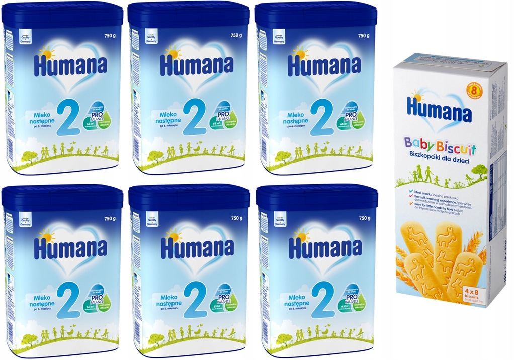Humana 2 750g x 6 szt.+ GRATIS - 12627712215 - oficjalne archiwum Allegro
