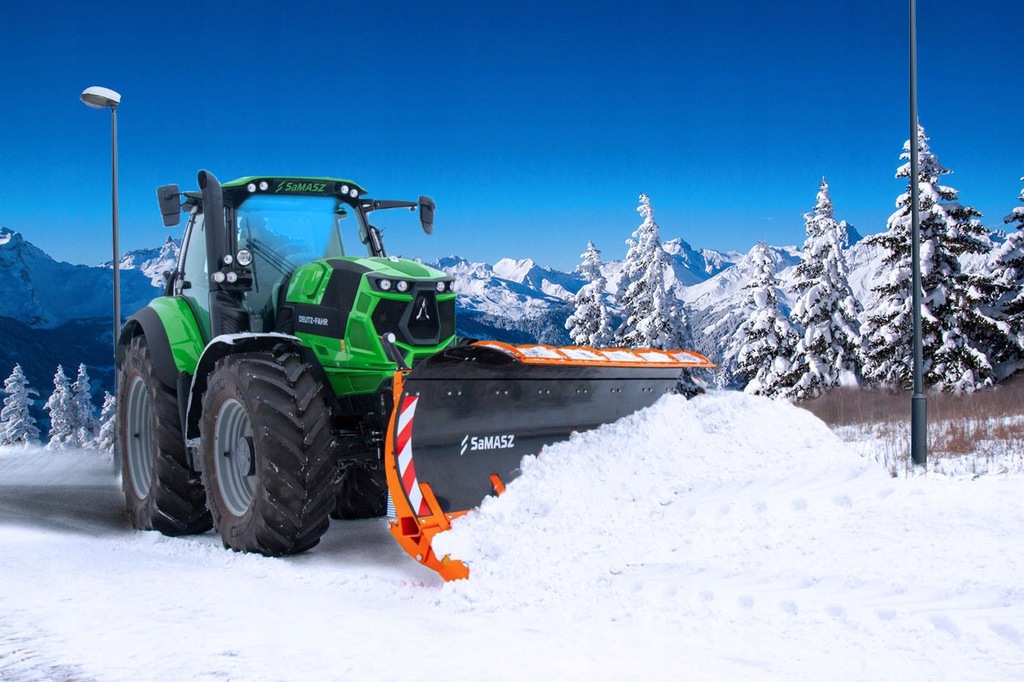 Pług do śniegu do traktora SaMasz JUMP 280 Nowy nie używany z listwą ...