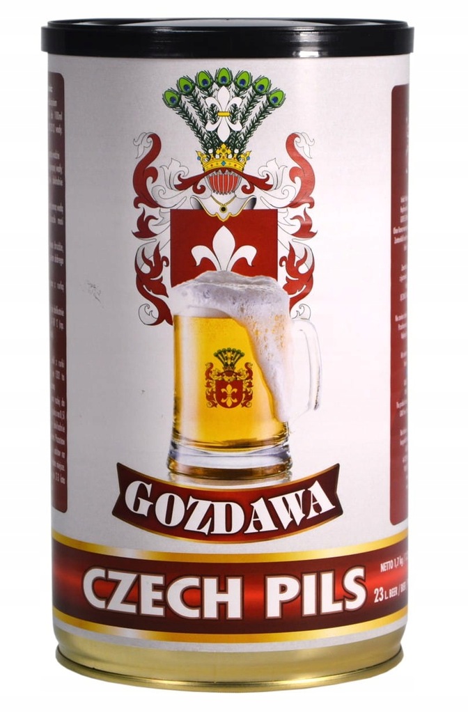 GOZDAWA piwo jasne CZECH PILS brewkit domowe 23L - 5406696857 - oficjalne archiwum Allegro