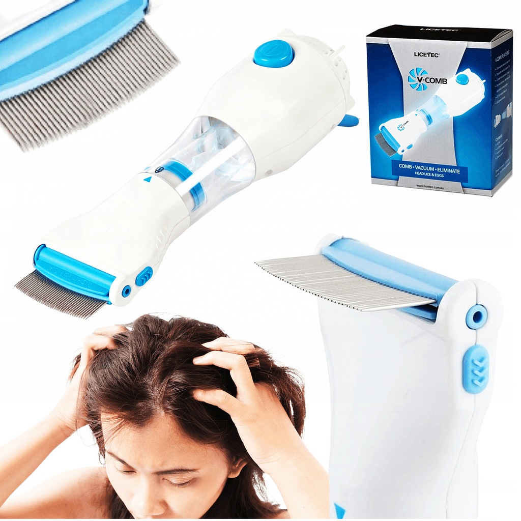 GRZEBIEŃ NA WSZY GNIDY ELEKTRYCZNY FILTR ODKURZACZ - 12426464520 ...