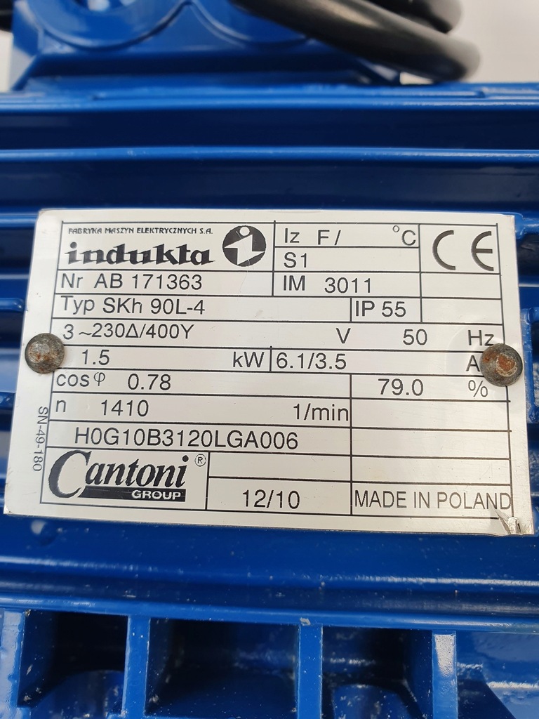 Silnik 1.5 KW Indukta SKh 90L-4 1410 r oś25 Nr774 - 11124015222 - oficjalne archiwum Allegro