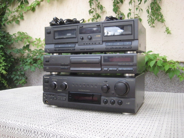 Wieża Technics SA-AX720 SL-PG380 RS-TR232 wzmacniacz CD i deck ...