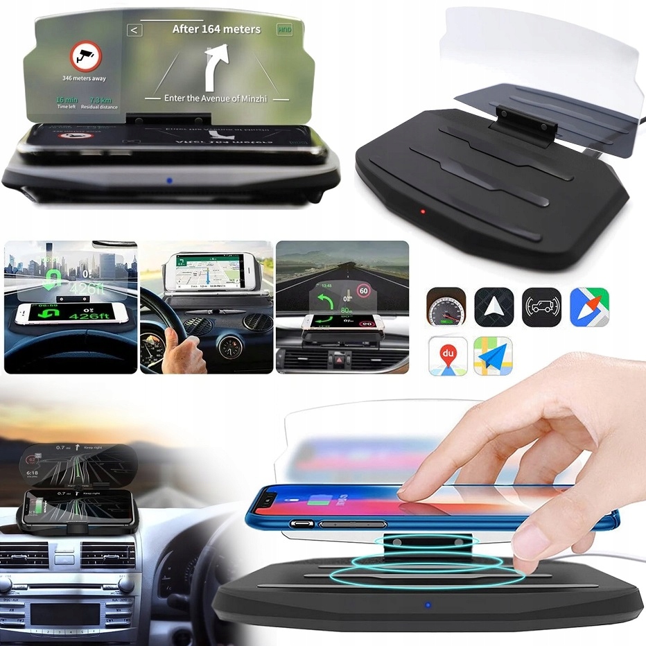 HEAD UP DISPLAY HUDWAY GLASS HUD SMARTFONA AUTA - 14282942784 ...