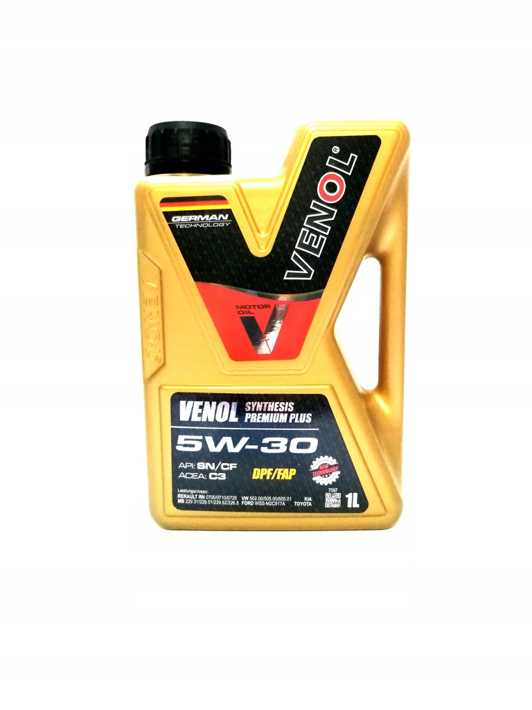 Venol 5w30 DPF FAP C3 5L Synthesis Premium Plus 1L - 11500785454 ...