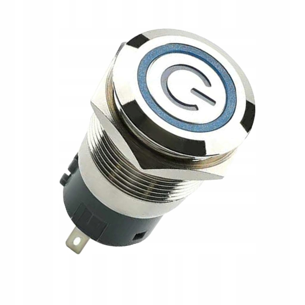IP67 19mm 12V Waterproof Reset solder fillet power symbol glow ...