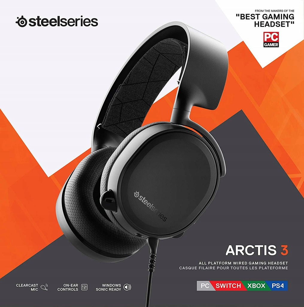 Słuchawki gamingowe Steelseries Arctis 3 Model2019 - 7714102935 - oficjalne archiwum Allegro