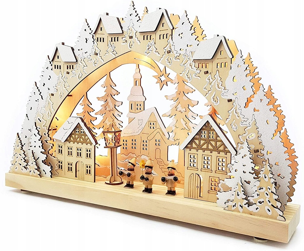 Łuk ze świecą LED Wioska bożonarodzeniowa S438 - 13499278043 - oficjalne archiwum Allegro