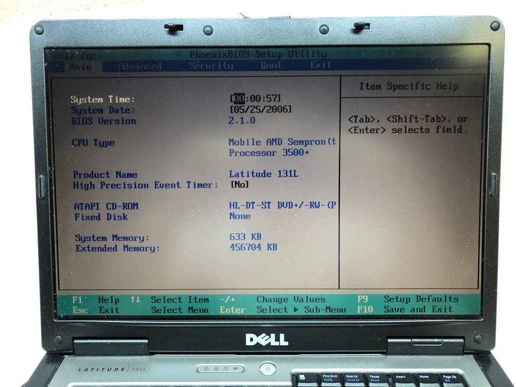 Laptop Dell Latitude 131L AMD Sempron 512MB RAM - 12061783395 - oficjalne archiwum Allegro