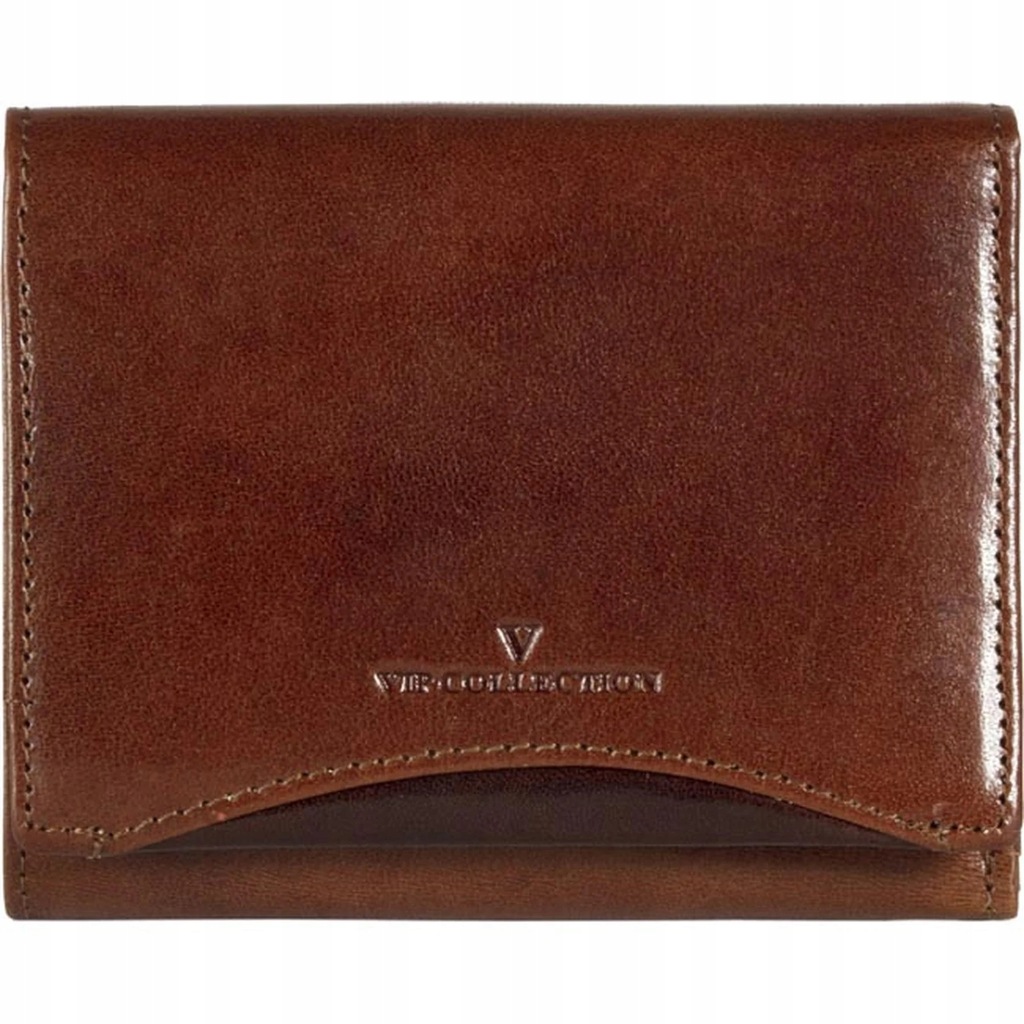 VIP COLLECTION Mały Portfel Męski V05-01-066-40 Brązowy - 14772600508 ...