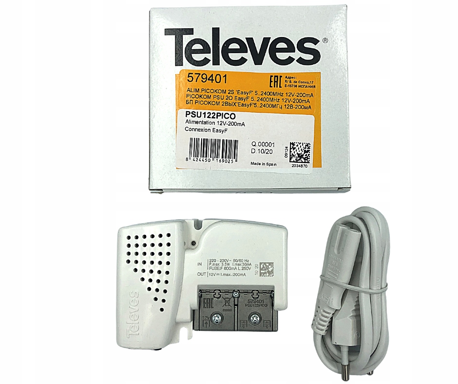 ZASILACZ WZM ANTENOWY TELEVES 5794 12V/200Ma - 7217844088 - oficjalne ...