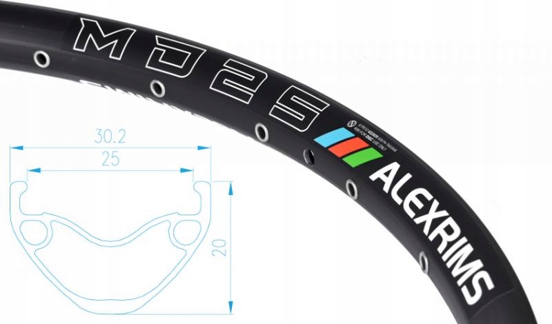 OBRĘCZ 29" MTB/TREKKING/E-BIKE ALEX RIMS MD 25 TRS OCZKOWANA 32 OTW ...
