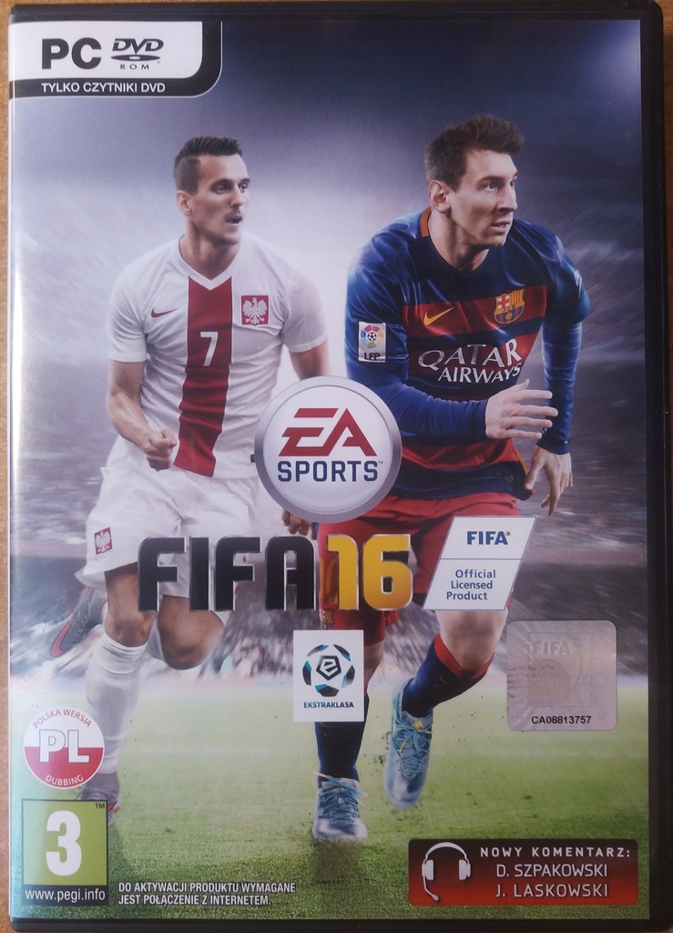 FIFA 16 PC okładka Arek MILIK PL box - 12153783655 - oficjalne archiwum Allegro