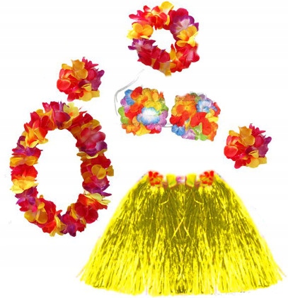 KOSTIUM HAWAJSKI DAMSKI HAWAJSKIE PARTY 6 el. LUX - 10813492394 ...