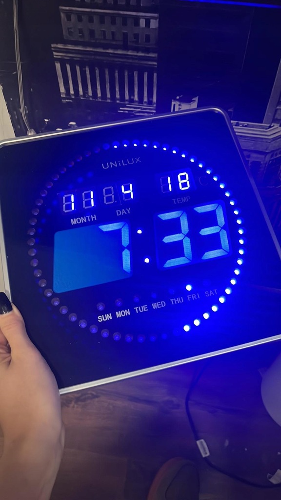 B4081 UNILUX ZEGAR ŚCIENNY led flo 28x28cm - 12825747748 - oficjalne ...